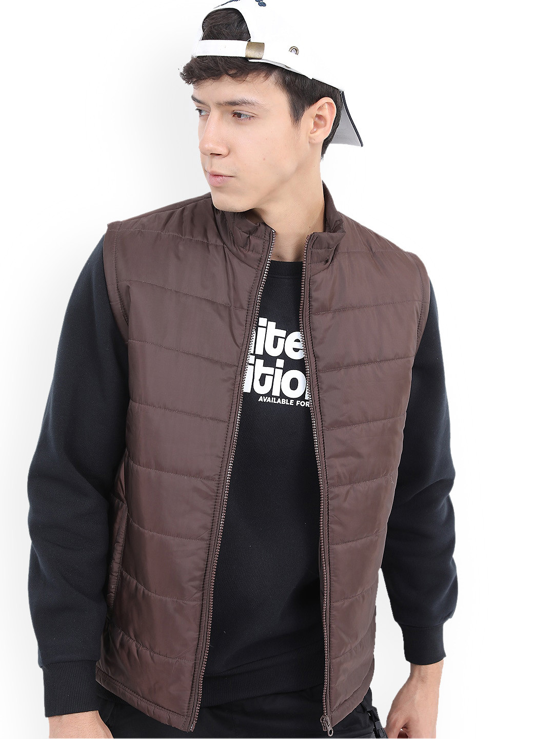 Buy KETCH Men Coffee Brown Striped Padded Jacket - Jackets for Men ...