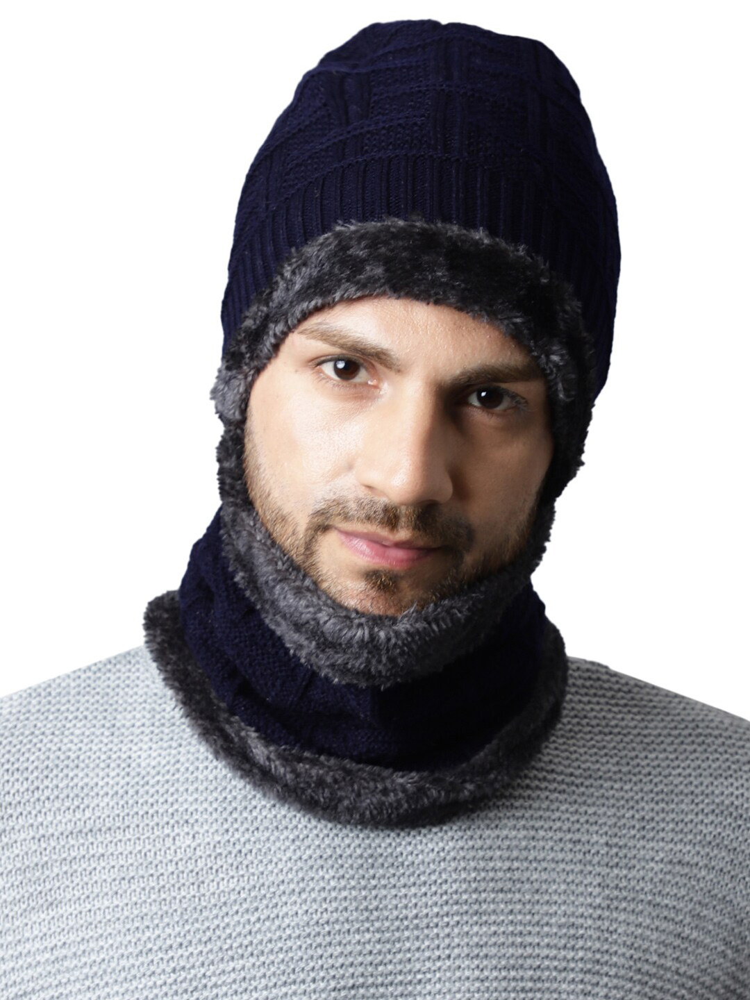 Buy ELLIS Men Navy Blue Balaclava Cap - Caps for Men 20566582 | Myntra