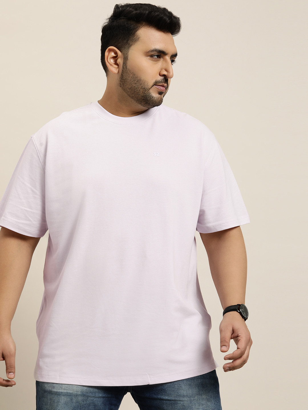 Buy Sztori Plus Size Pure Cotton Moisture Wicking T Shirt - Tshirts for ...