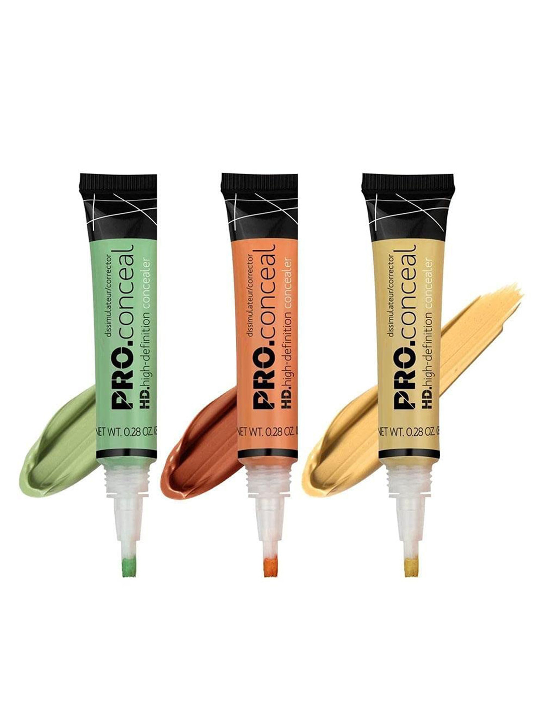 Buy Fabsecret Set Of 3 Pro Concealer Orange Corrector, Yellow And Green ...