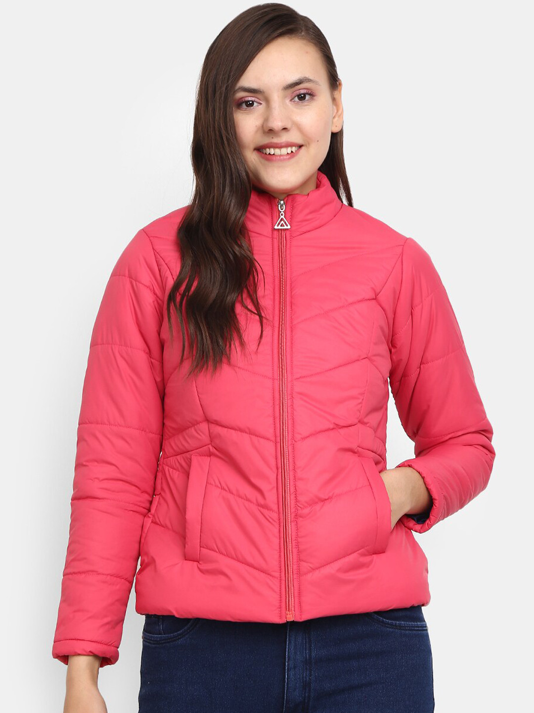 Buy V Mart Women Coral Padded Jacket - Jackets for Women 20579264 | Myntra