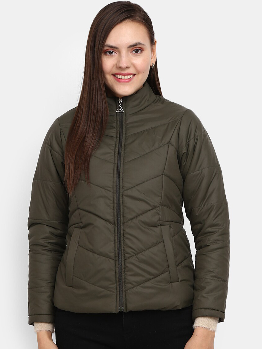 Buy V Mart Women Olive Green Padded Jacket - Jackets for Women 20579272 ...