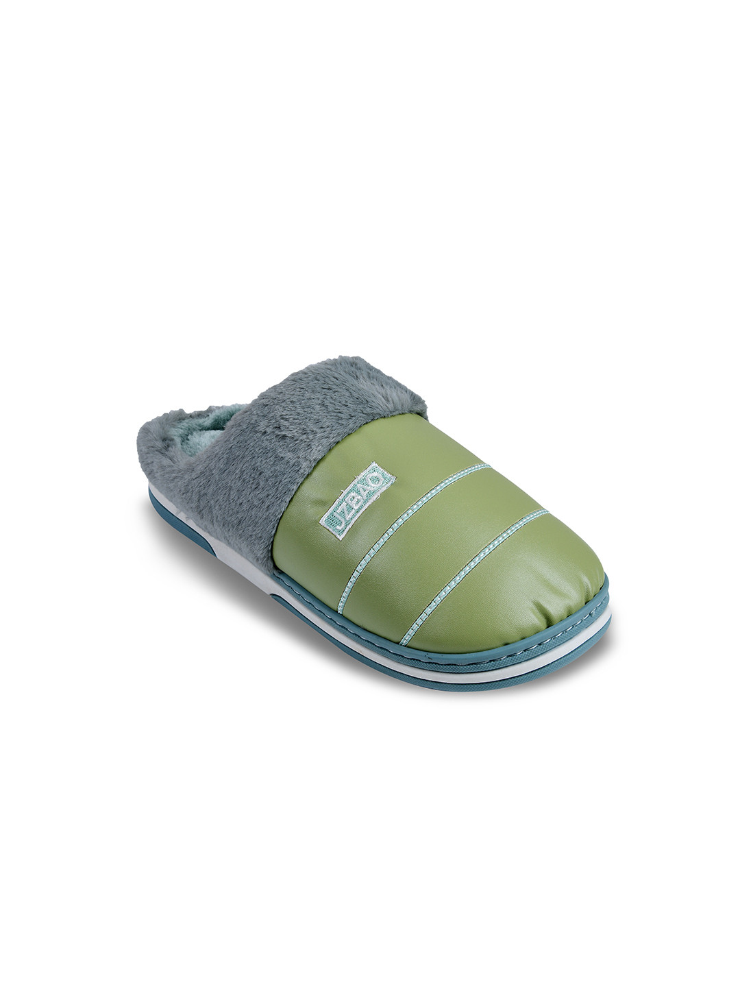 Buy CASSIEY Men Green Striped Room Slippers - Flip Flops for Men ...