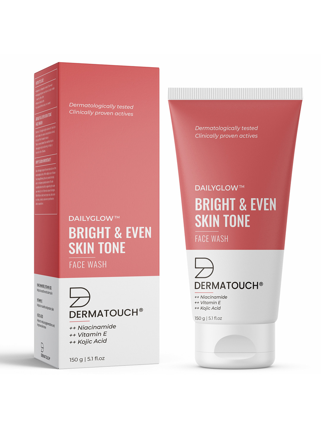 Buy Dermatouch White Dailyglow Bright & Even Skin Tone Face Wash 150 G ...