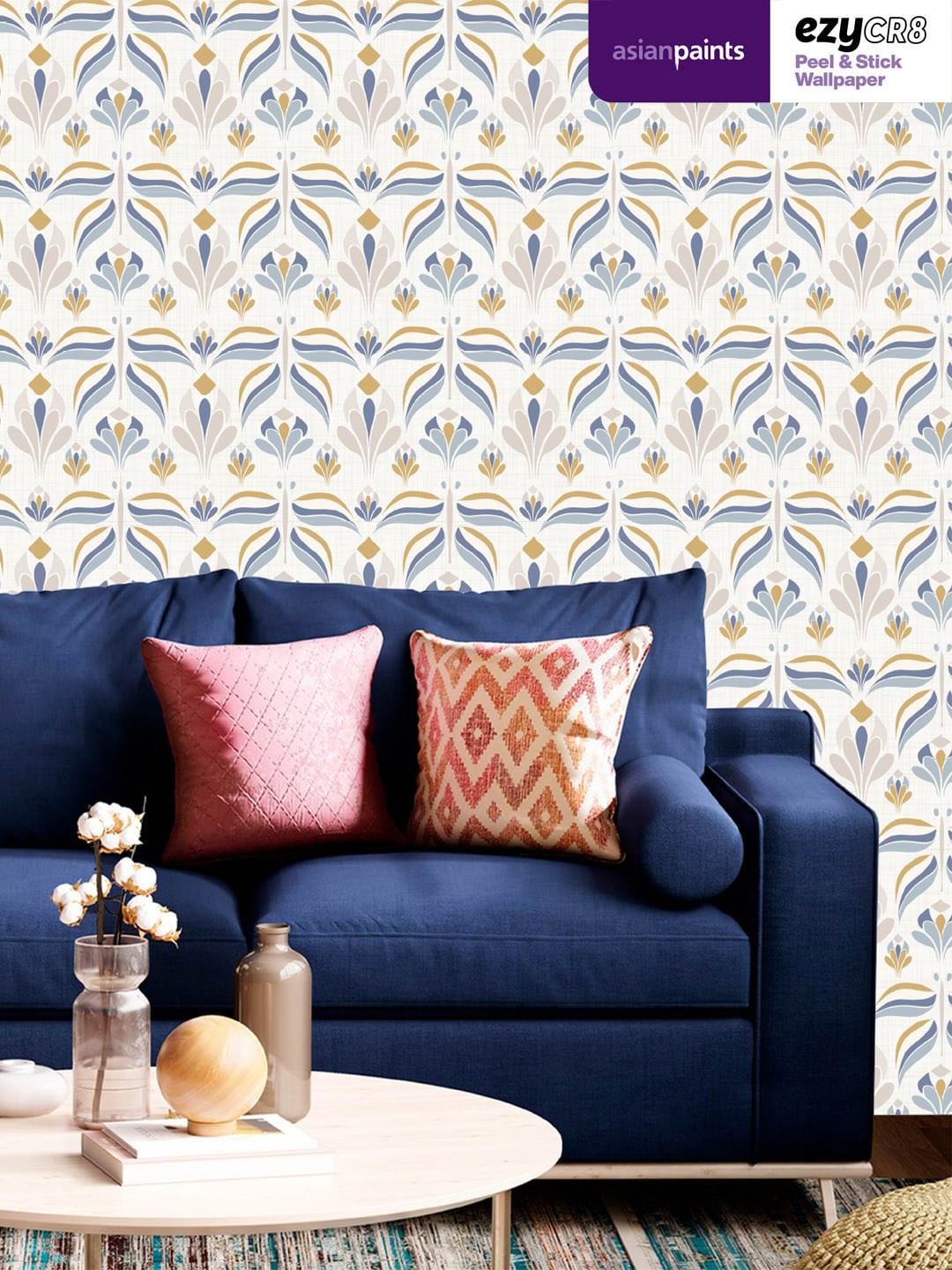 Buy Asian Paints Peel & Stick Self Adhesive Wallpaper - Decals And ...