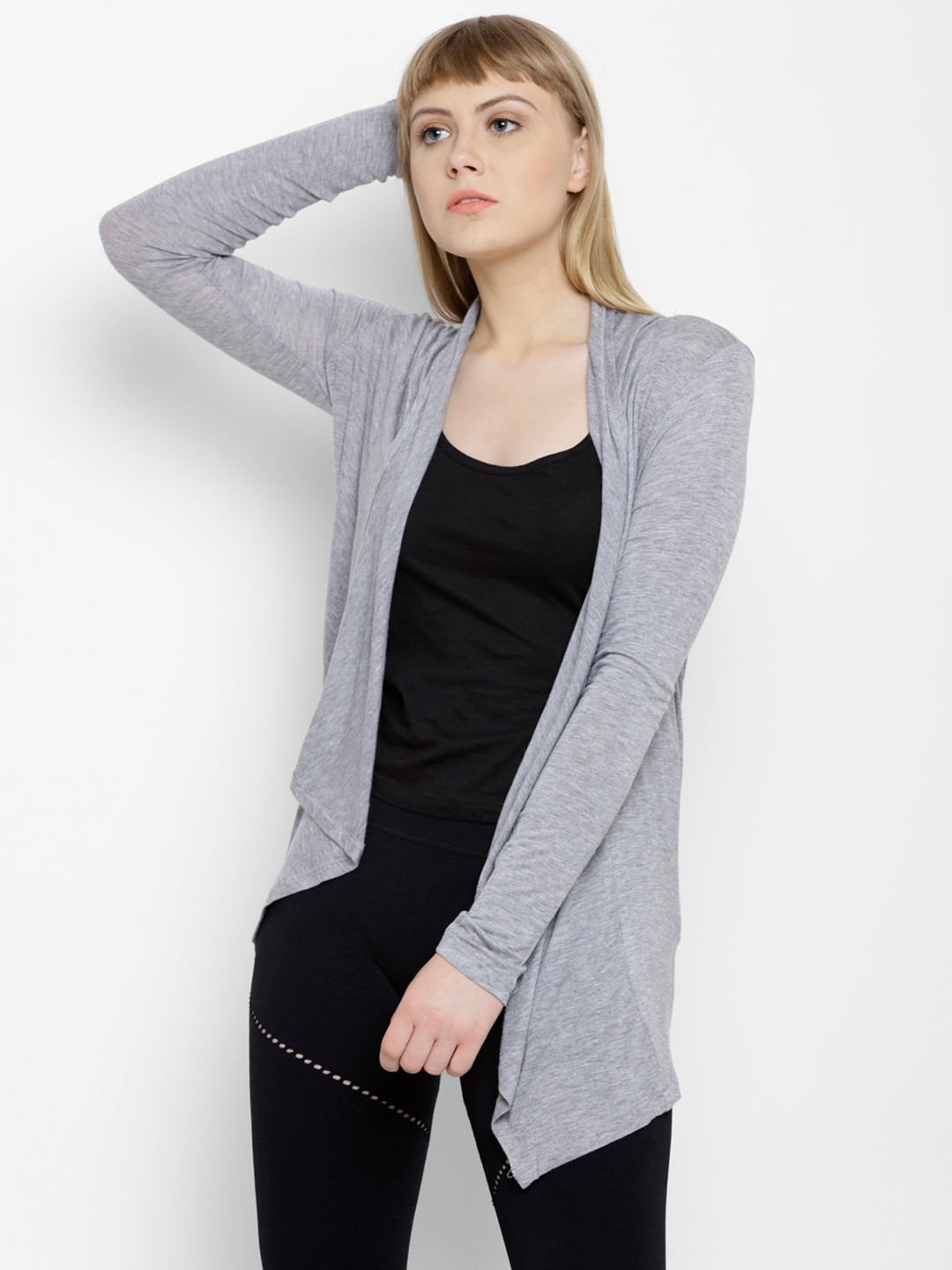Buy FOREVER 21 Grey Solid Shrug - Shrug for Women 2059779 | Myntra