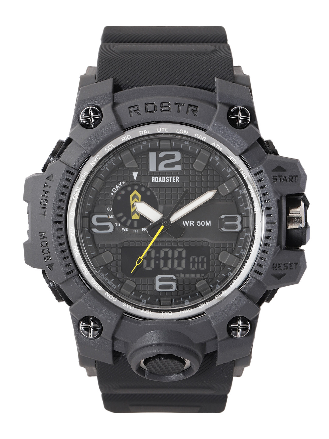 Buy Roadster Men Textured Dial Analogue And Digital Multi Function ...