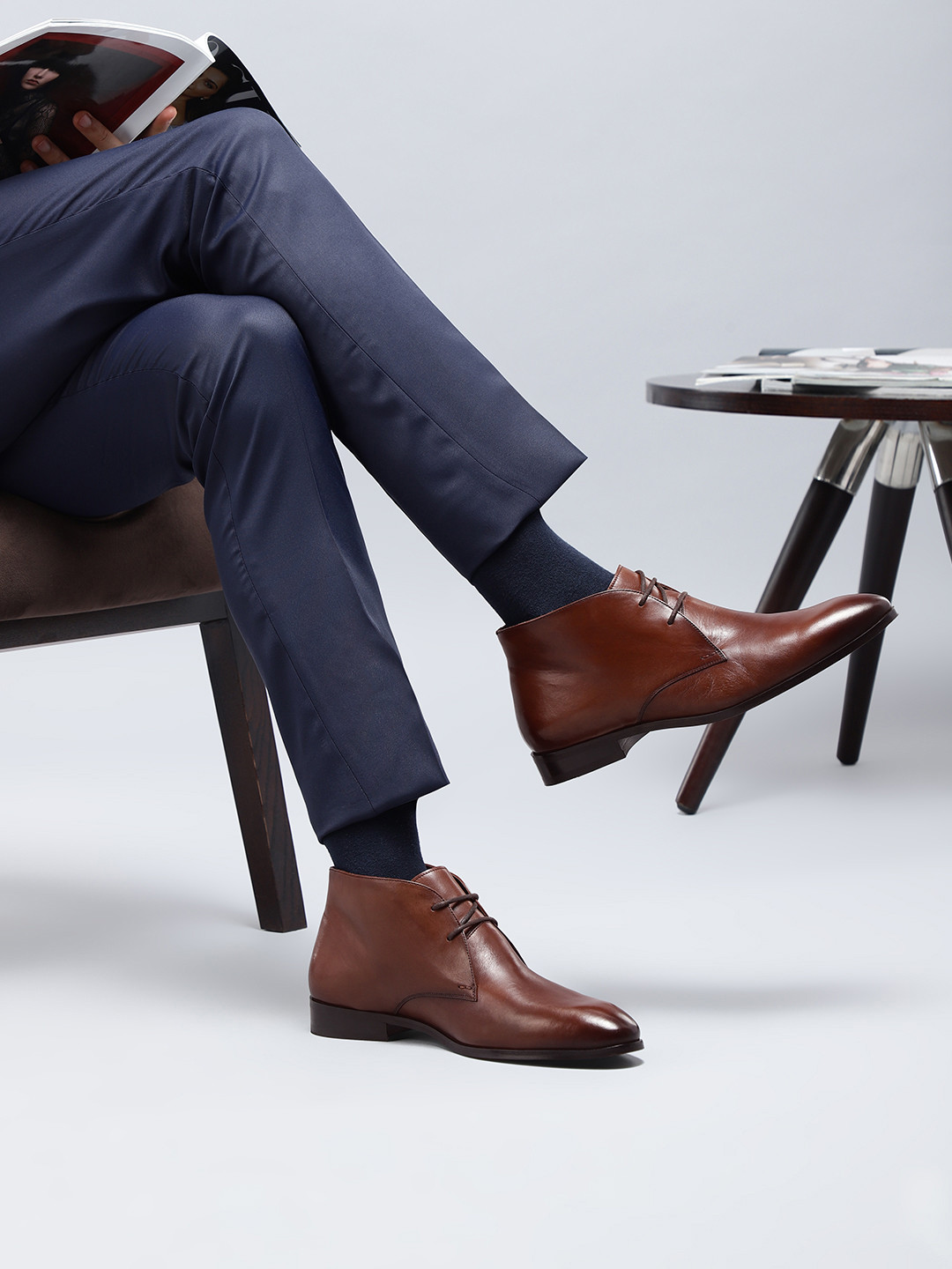 Buy Kenneth Cole Men Mid Top Leather Formal Derbys - Formal Shoes for ...