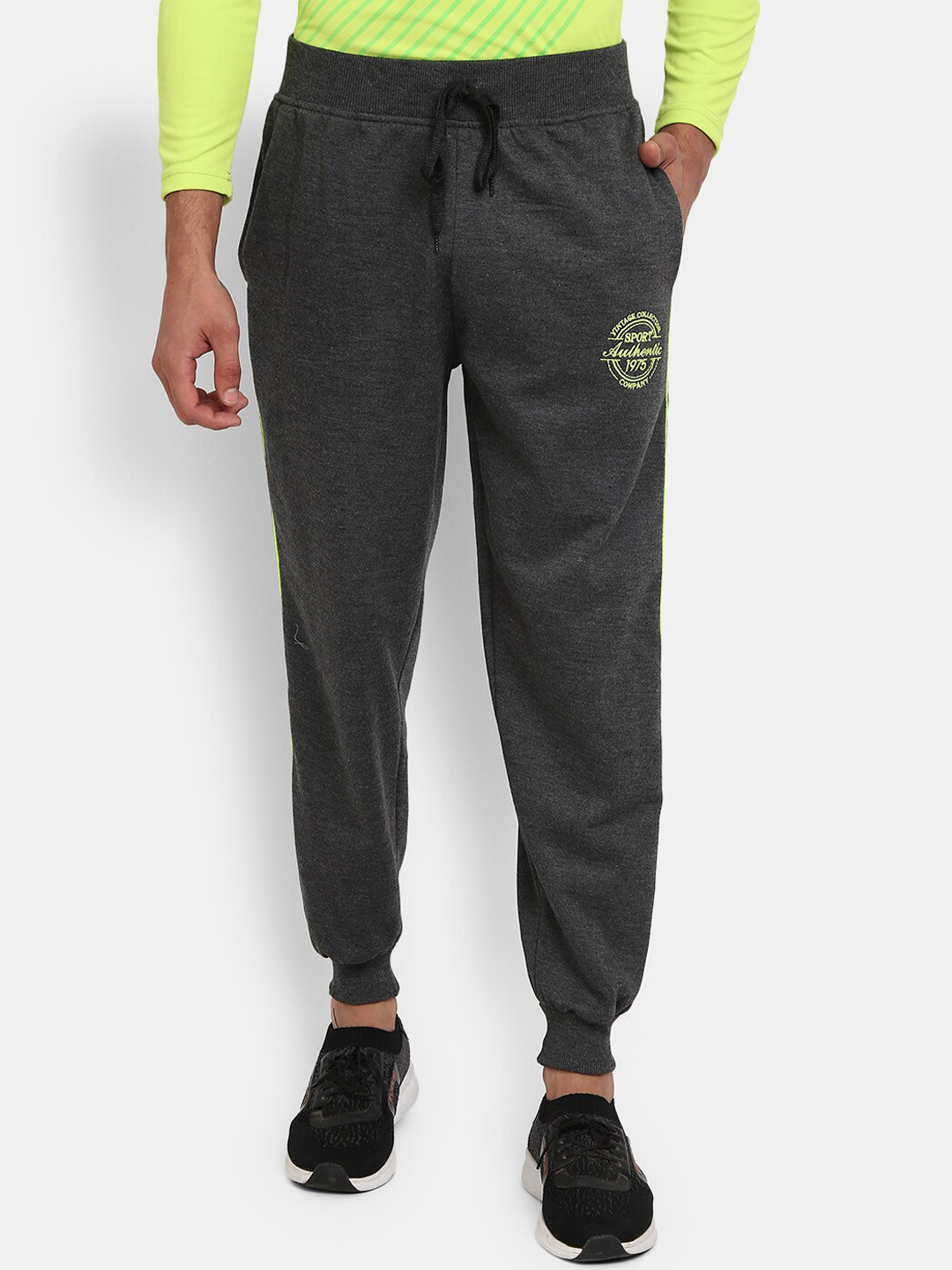 Buy V Mart Men Dark Grey Solid Regular Fit Track Pant - Track Pants for ...