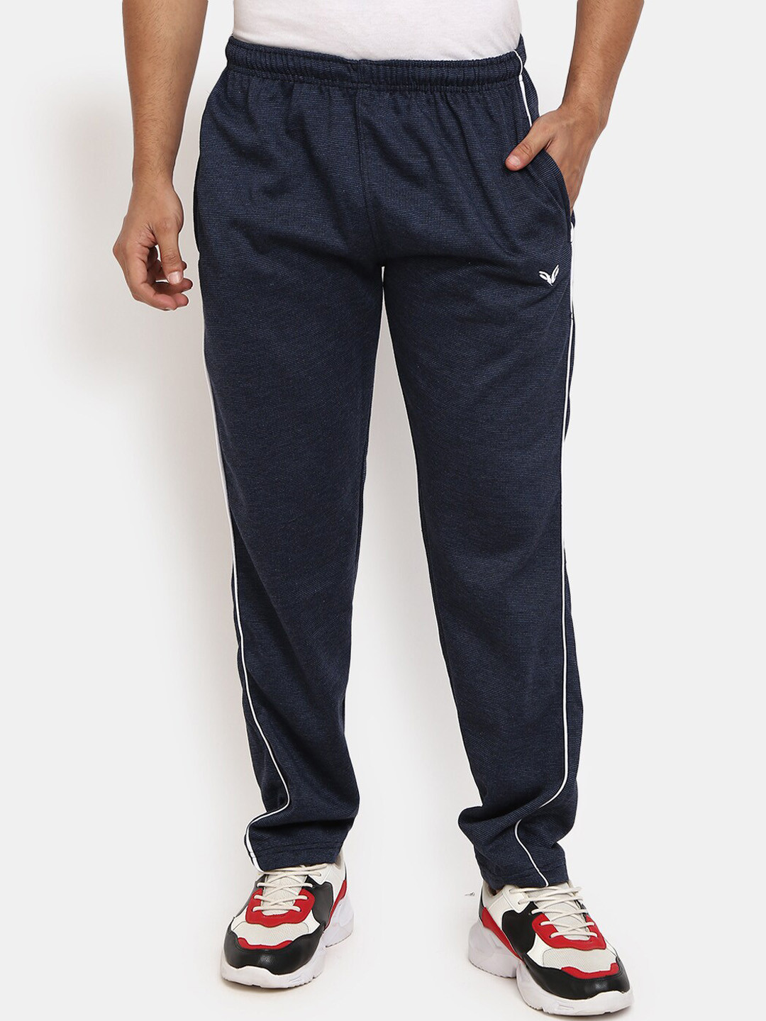 Buy V Mart Men Navy Blue Solid Track Pant - Track Pants for Men ...
