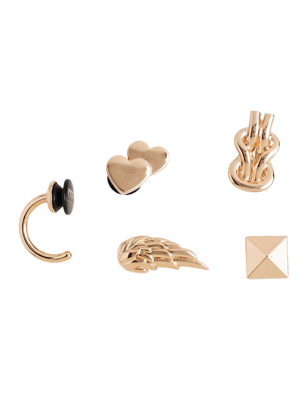 Buy Crocs Pack Of 5 Gold Jibbitz Shoe Charms - Jibbitz for Unisex ...