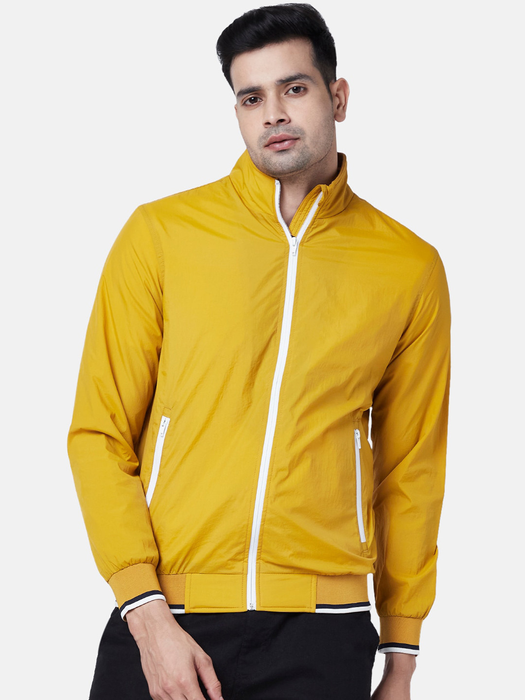 Buy Urban Ranger By Pantaloons Men Mustard Bomber Jacket - Jackets for ...