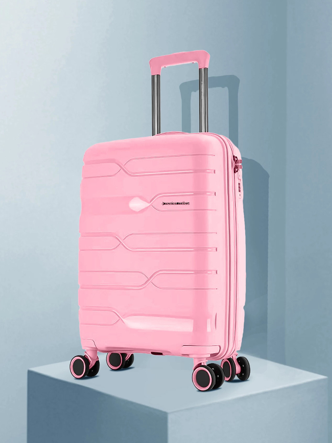 Buy Nasher Miles Paris Polypropylene Cabin Pink Trolley Bag 20 Inch (55 ...