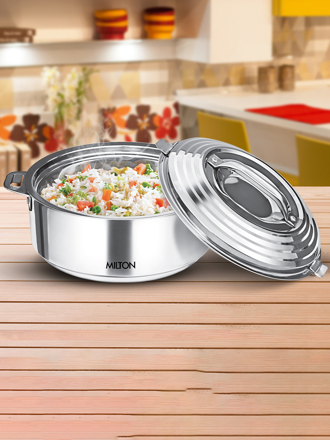 Buy Milton Silver Galaxia 1500 Insulated Stainless Steel Casserole 2.09 L - Casserole for Unisex ...