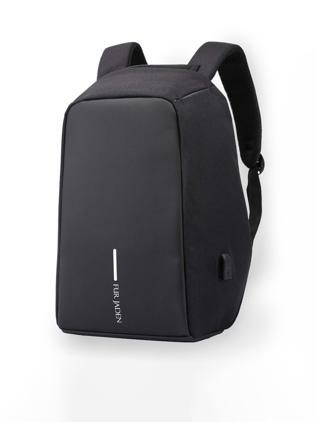 Buy FUR JADEN Unisex Black Solid Backpack - Backpacks for Unisex ...