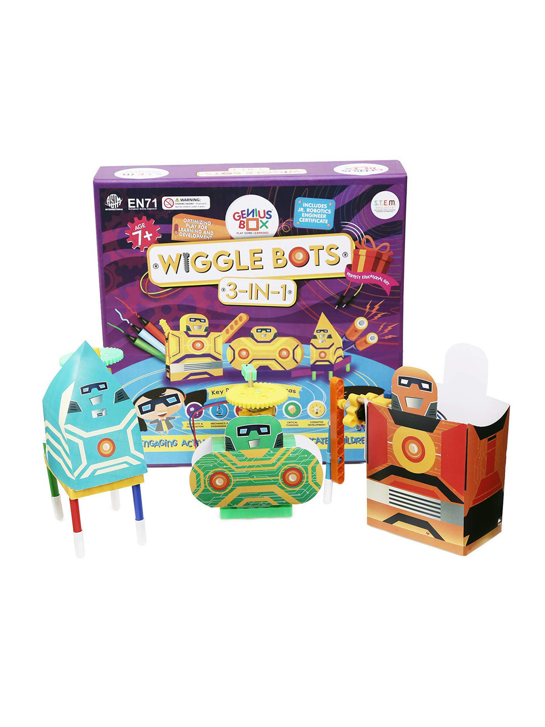 Buy Genius Box Kids Purple 3 In 1 Activity S.T.E.M Learning Kit ...