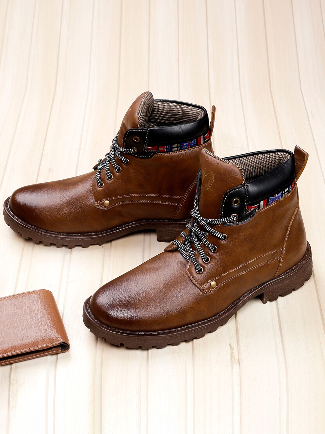 Buy KRAASA Men Brown Solid Long Boots - Boots for Men 20634068 | Myntra