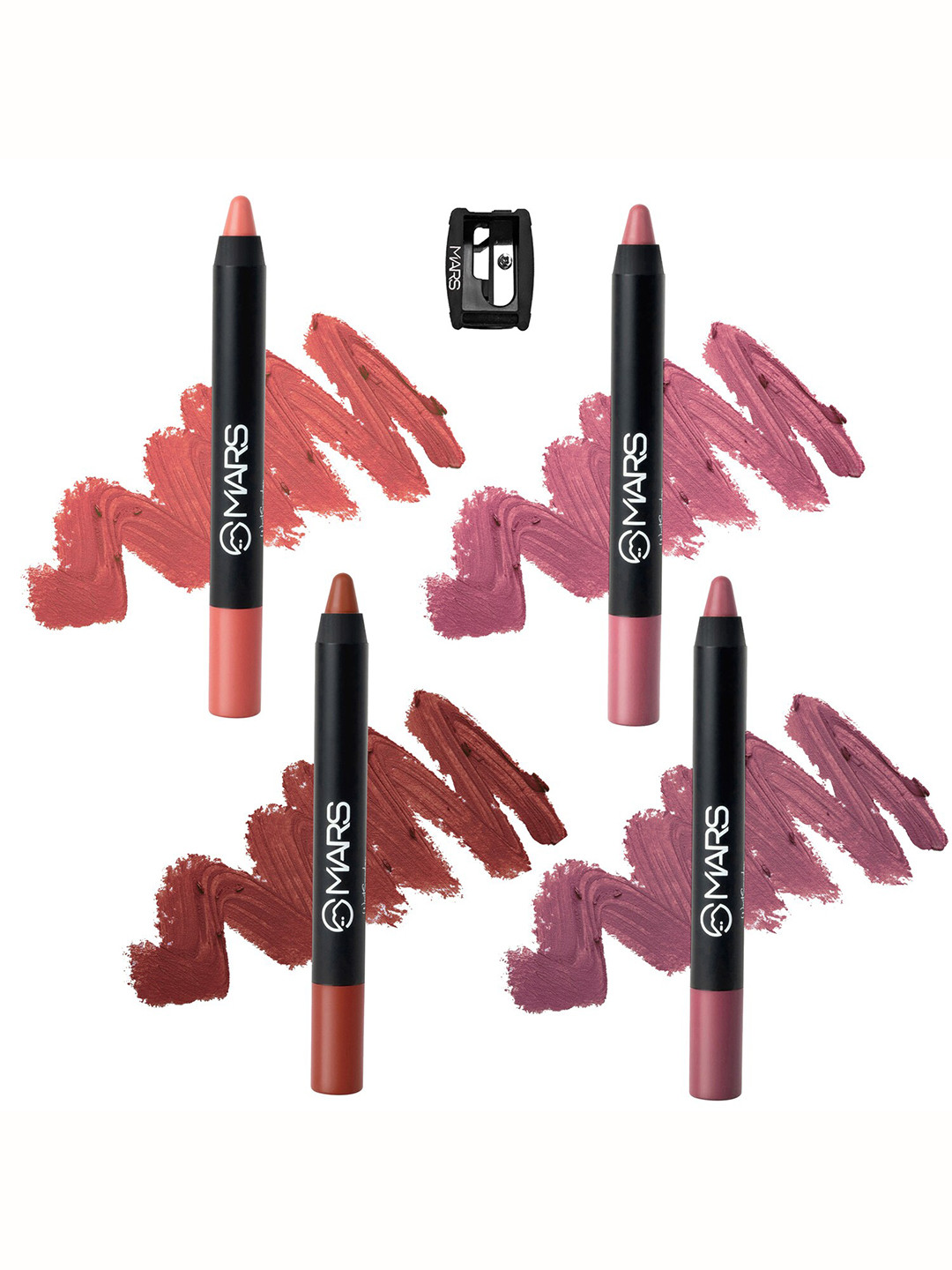 Buy MARS Set Of 4 Transfer Proof Matte Lip Crayons 14gm - Lipstick for ...