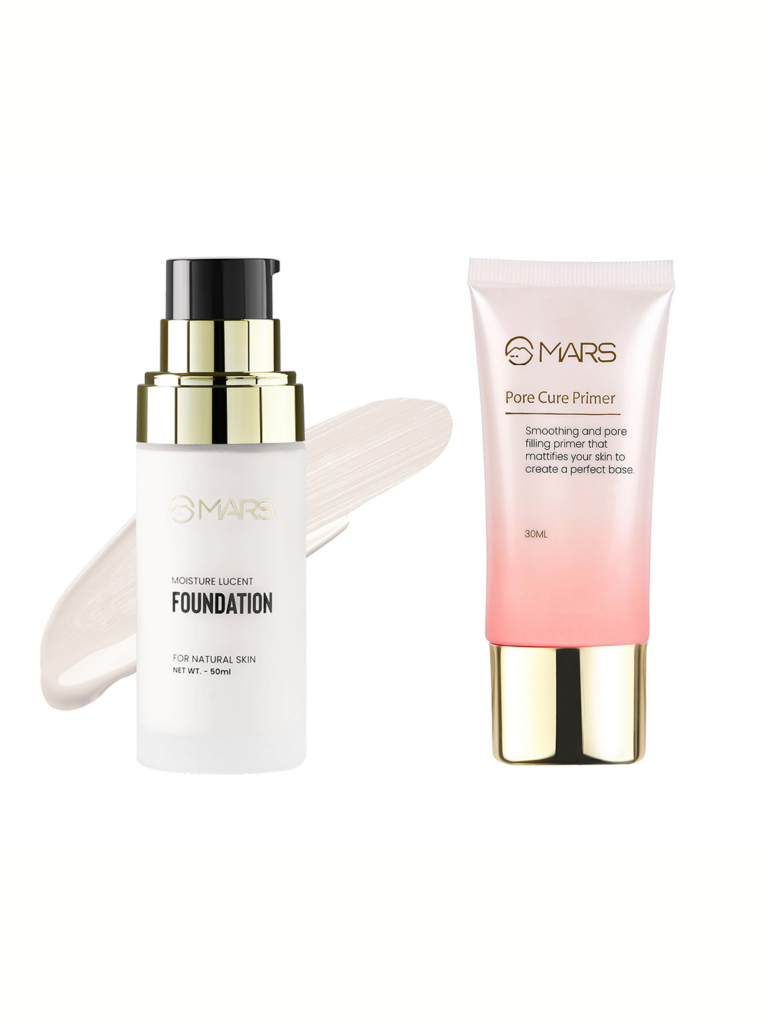 Buy MARS Set Of Moisture Lucent Foundation Shade 03 50 Ml + Pore Cure Primer 30 Ml - Foundation ...