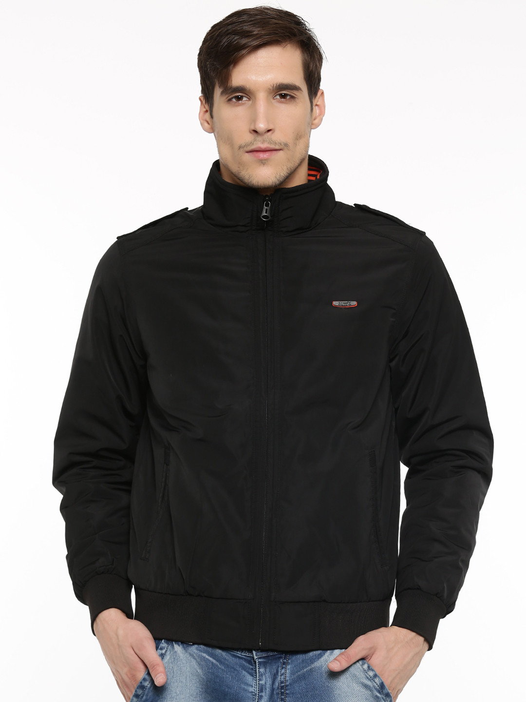 Buy T Base Men Black Solid Jacket - Jackets for Men 2063881 | Myntra