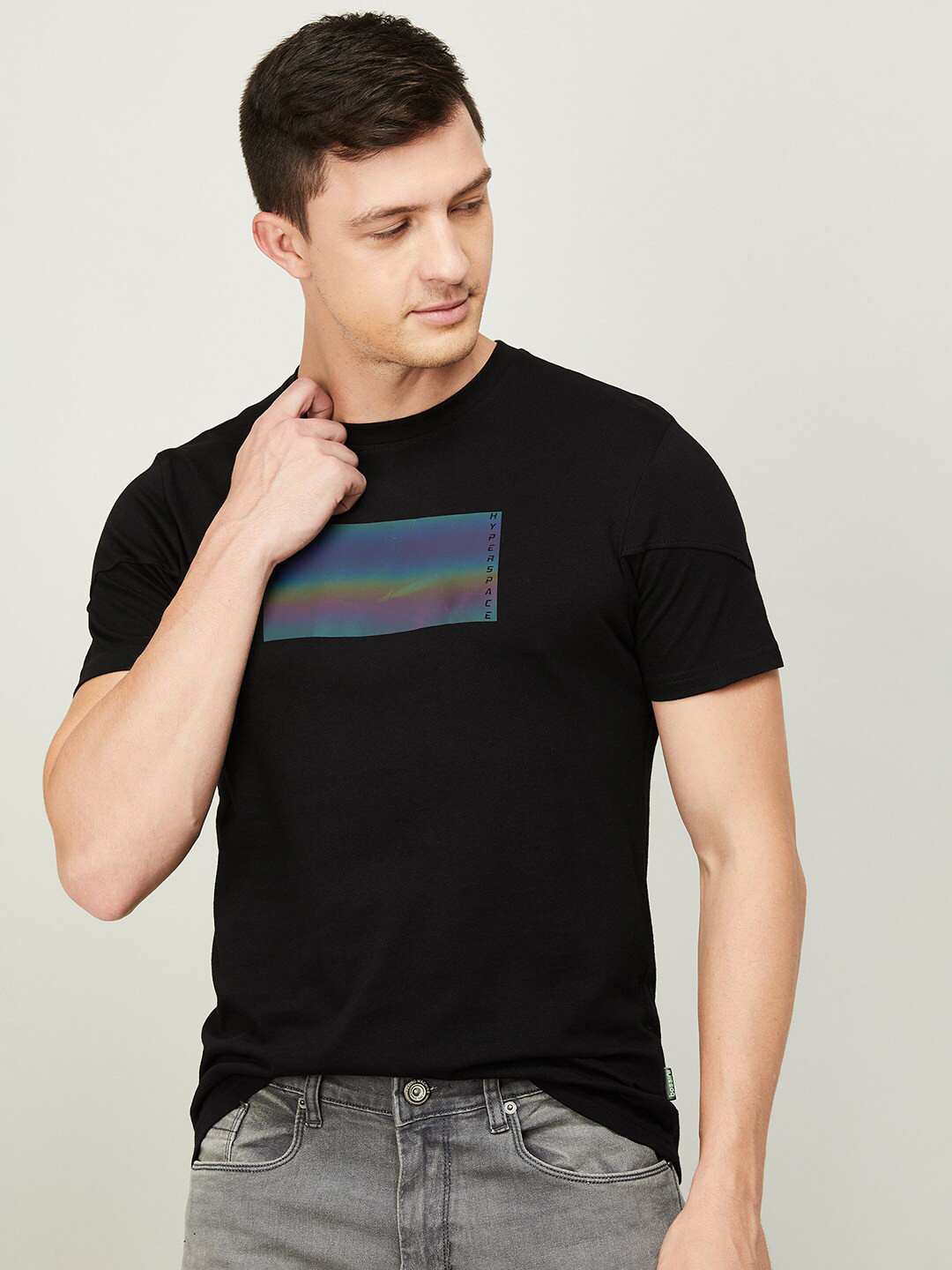 Buy Bossini Men Black Slim Fit T Shirt - Tshirts for Men 20640872 | Myntra