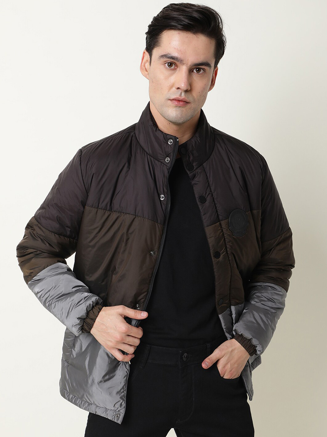 Buy RARE RABBIT Men Clare Puffer Colourblocked Jacket - Jackets for Men ...