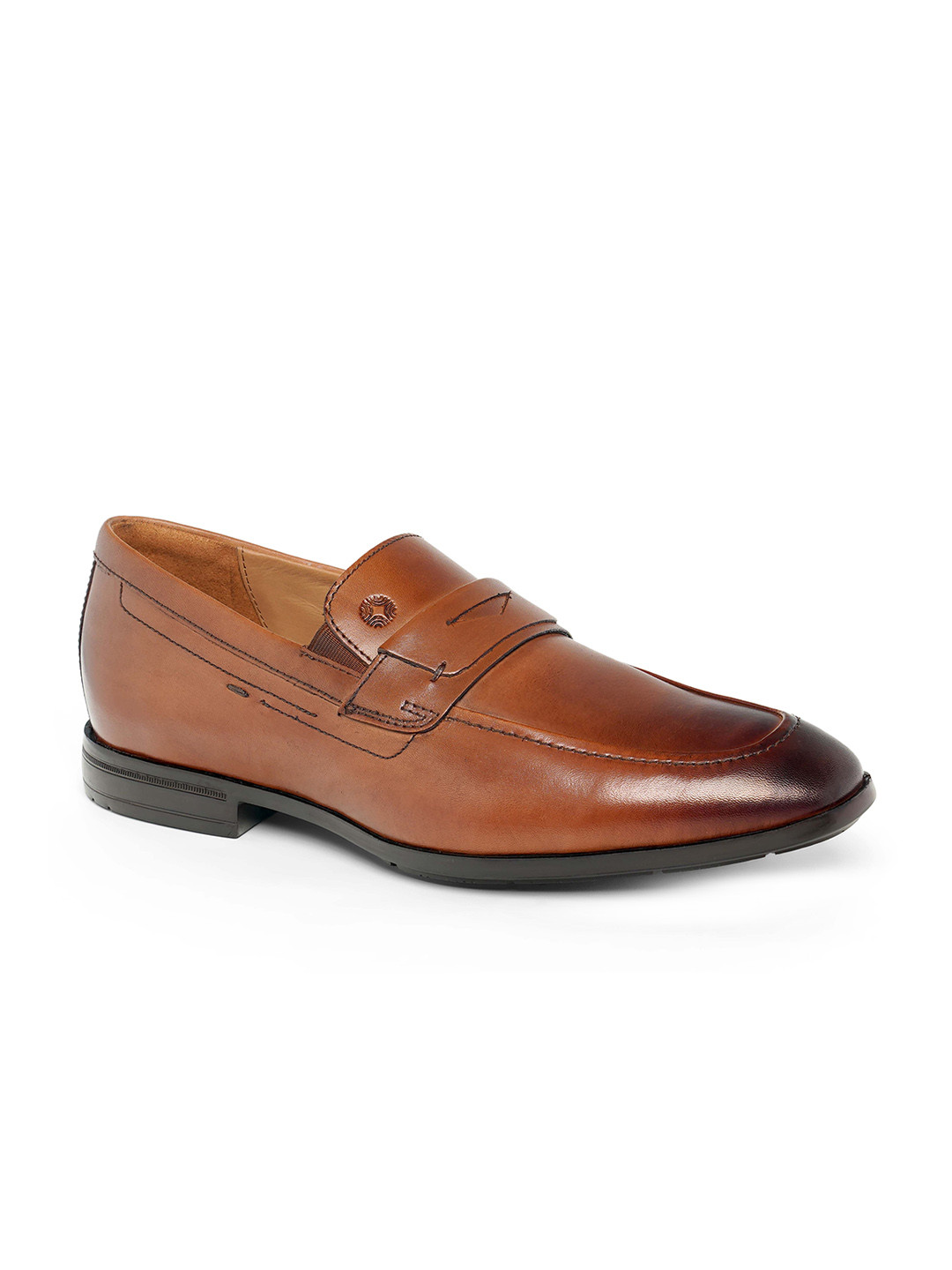Buy Ruosh Men Tan Brown Solid Formal Loafers - Formal Shoes for Men ...