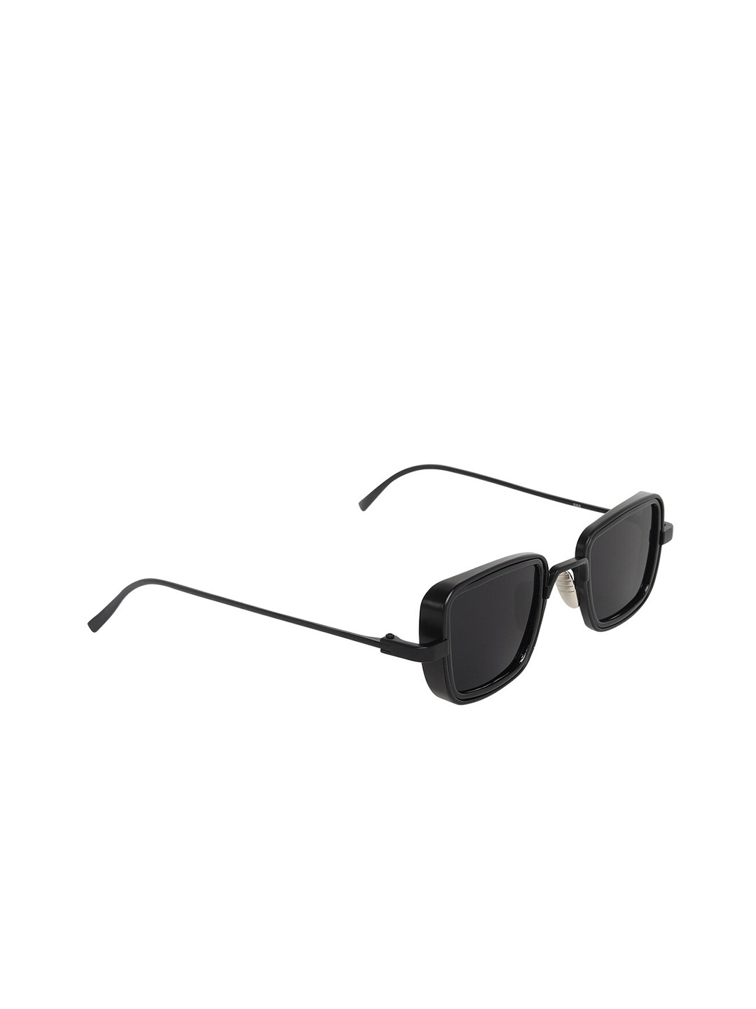 Buy GARTH Men Black Lens & Black Rectangle Sunglasses With UV Protected ...