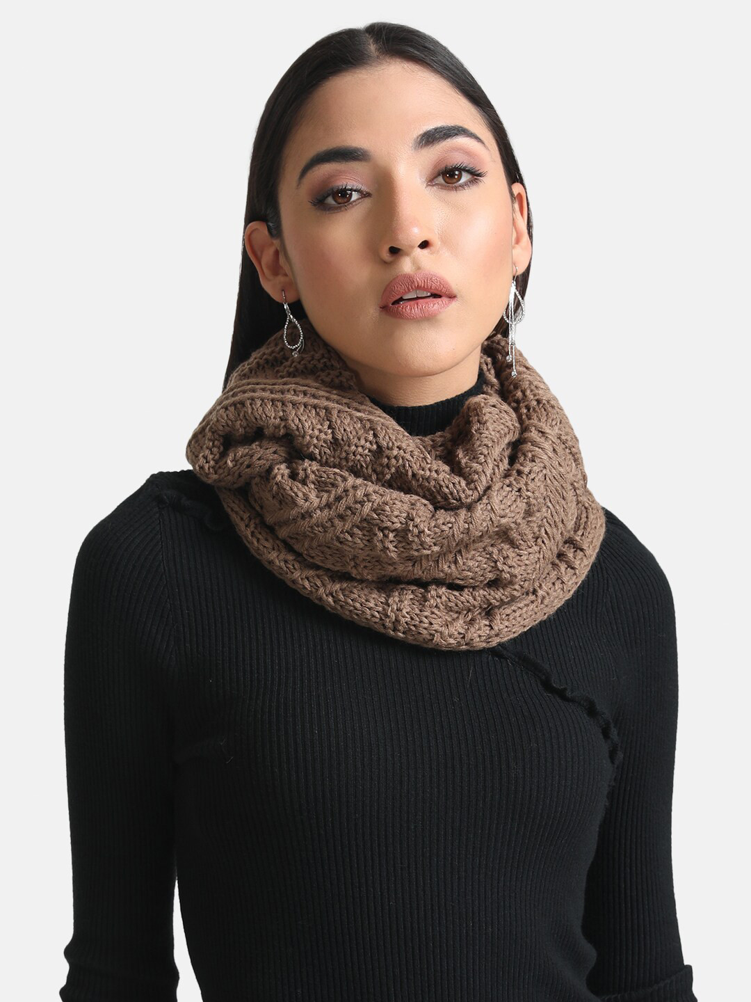 Buy Kazo Women Khaki Acrylic Scarf - Scarves for Women 20658886 | Myntra