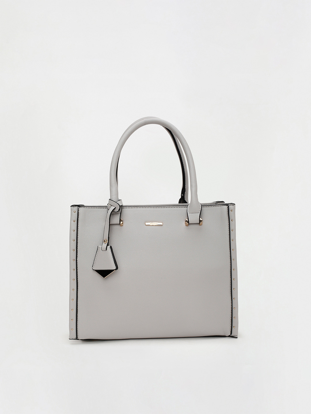 Buy Ginger By Lifestyle Grey Structured Shoulder Bag - Handbags for ...