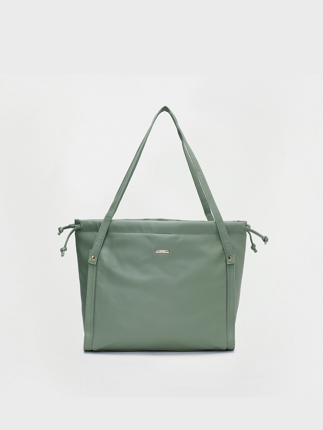 Buy Ginger By Lifestyle Green Oversized Structured Shoulder Bag ...