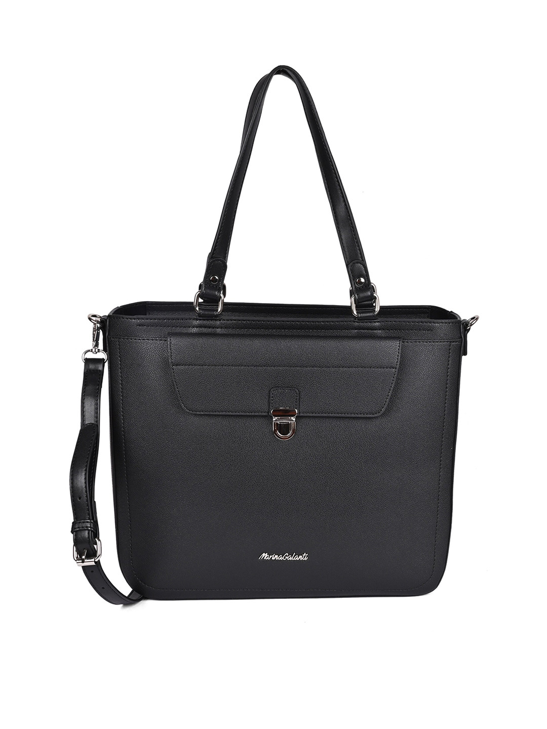 Buy Marina Galanti Offical Black Soft One Size Shopping Bag - Handbags ...