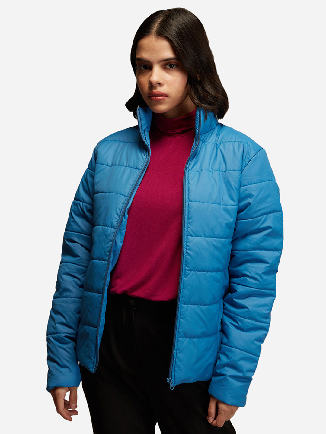 Buy 20Dresses Women Turquoise Blue Puffer Jacket - Jackets for Women ...