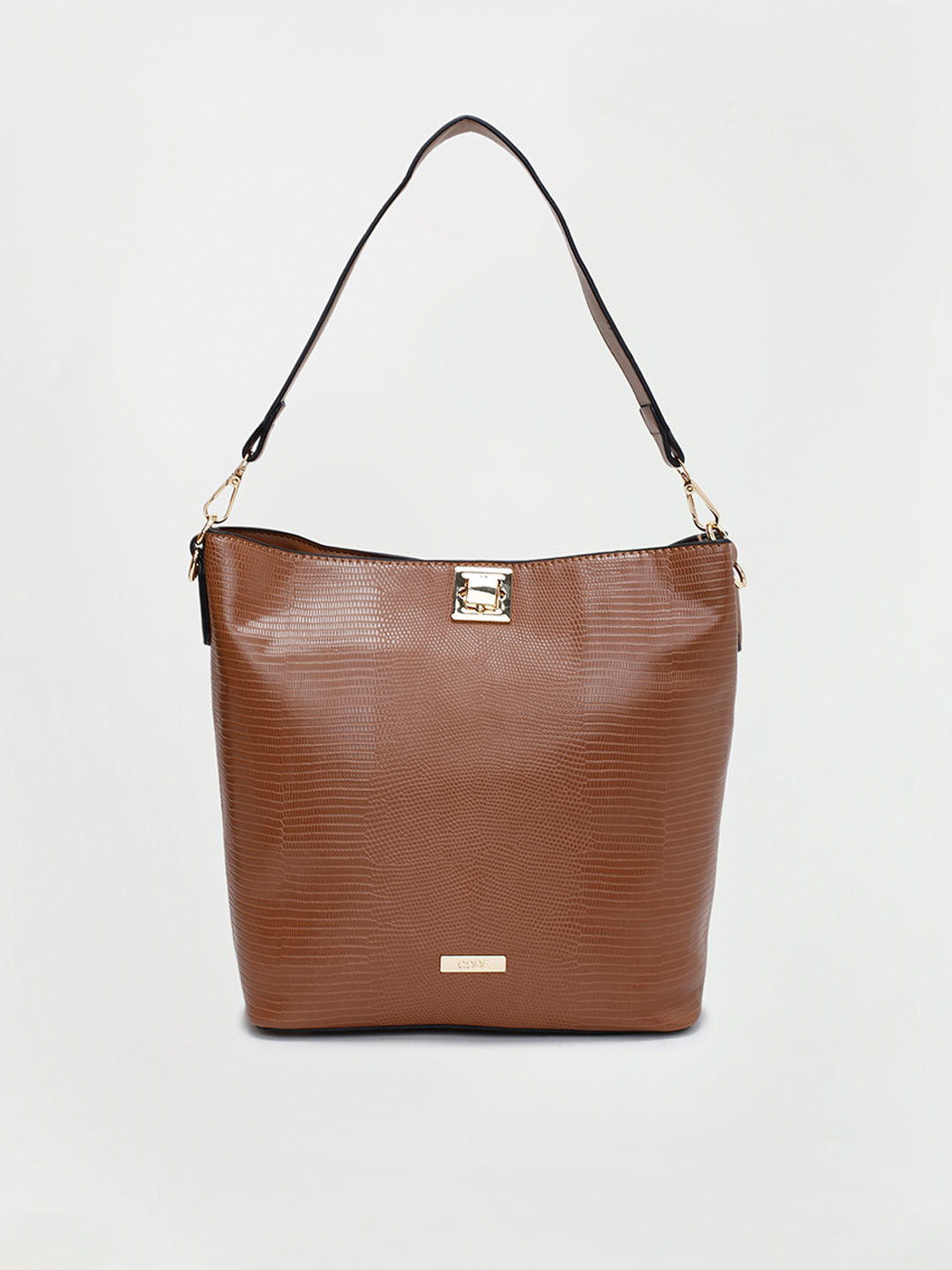 Buy CODE By Lifestyle Tan Structured Hobo Bag - Handbags for Women ...