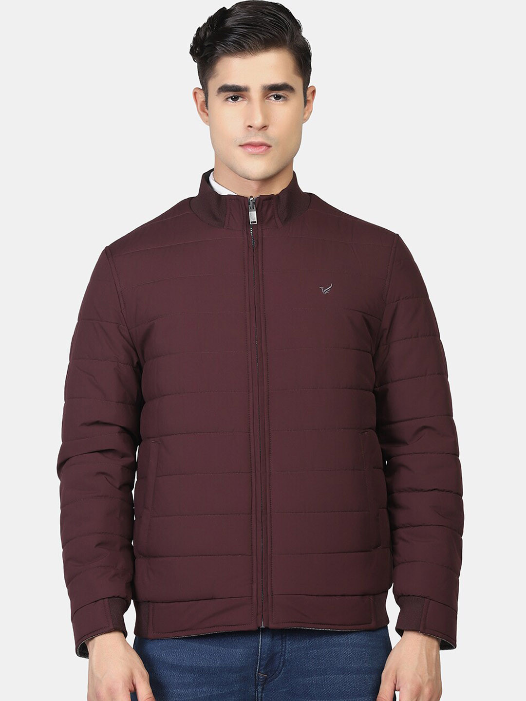 Buy Blackberrys Men Maroon Reversible Puffer Jacket - Jackets for Men ...