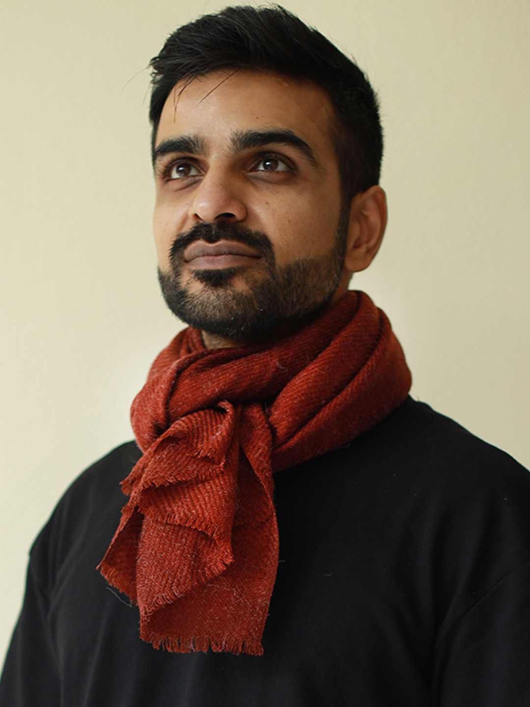 Buy UNKNOWN By Ayesha Men Maroon Winter Acrylic Scarf - Scarves for Men ...