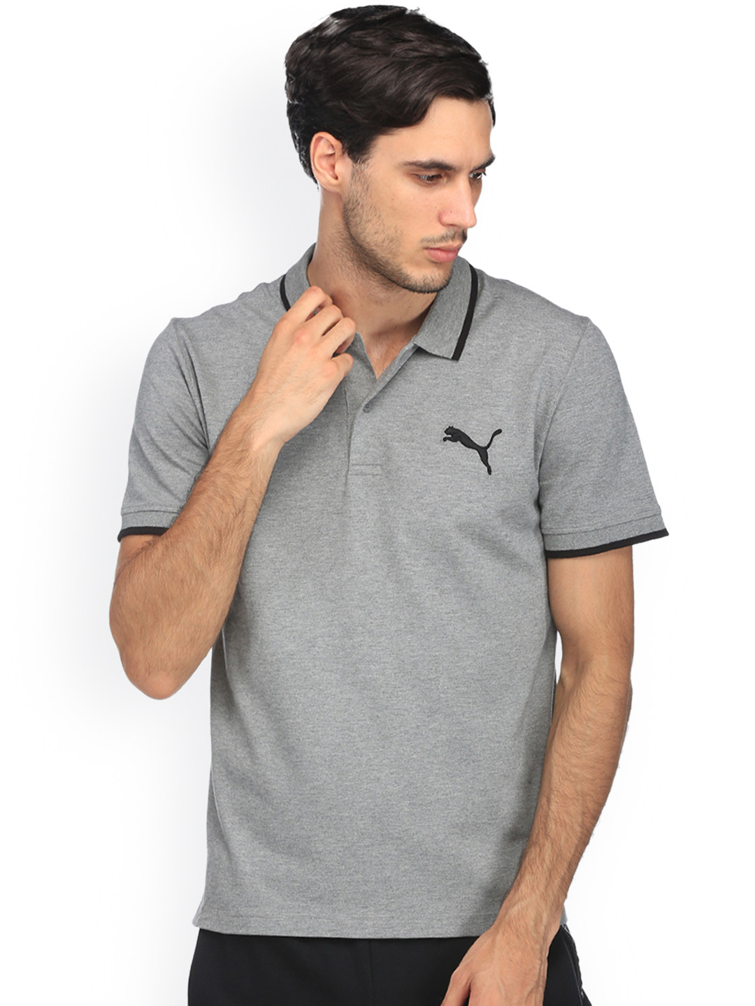 Buy Puma Men Grey Solid Active Hero Polo T Shirt - Tshirts for Men ...