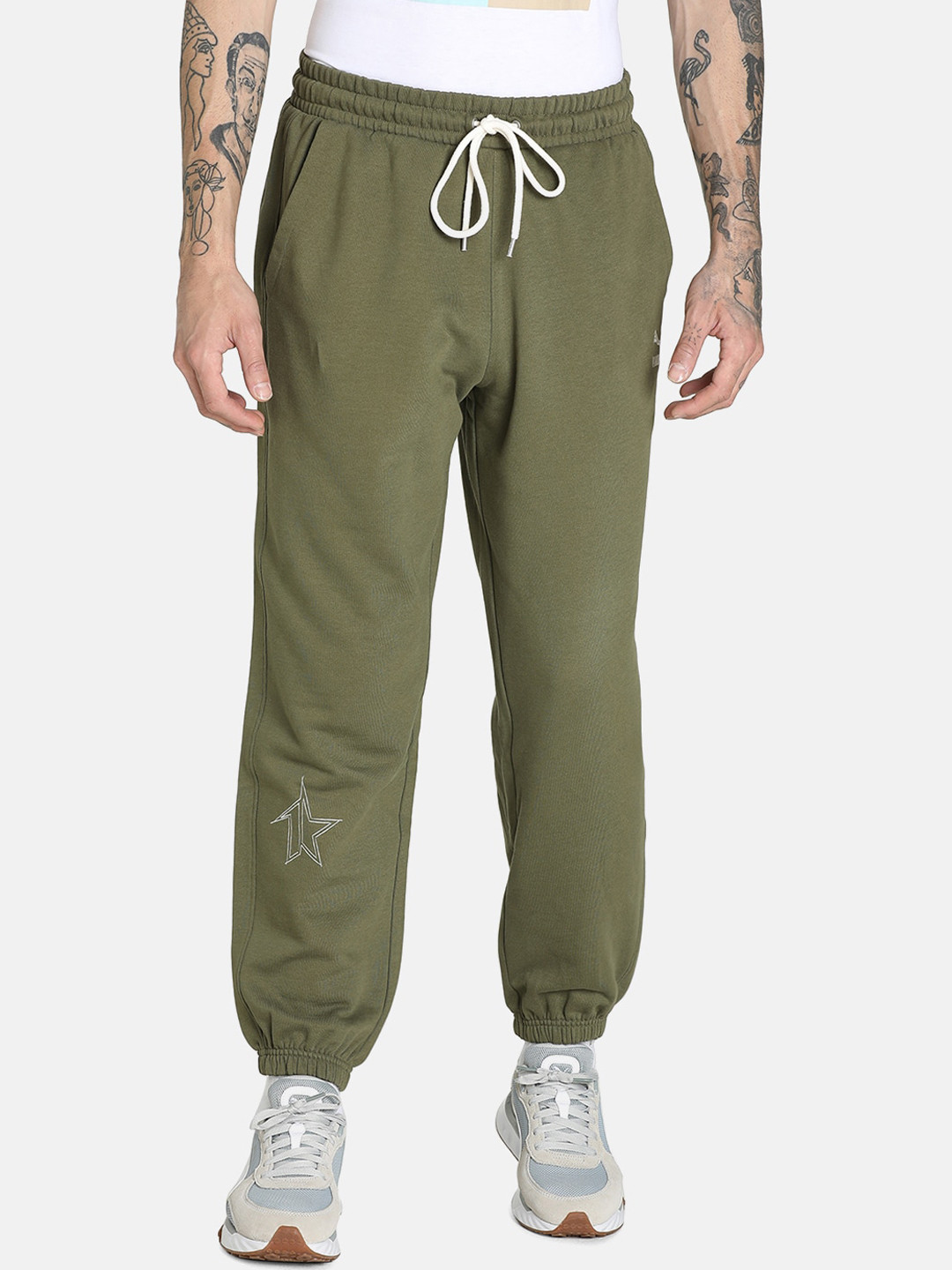 Buy Puma Men Green PUMA X 1DER KL Rahul Relaxed Fit Joggers - Track ...
