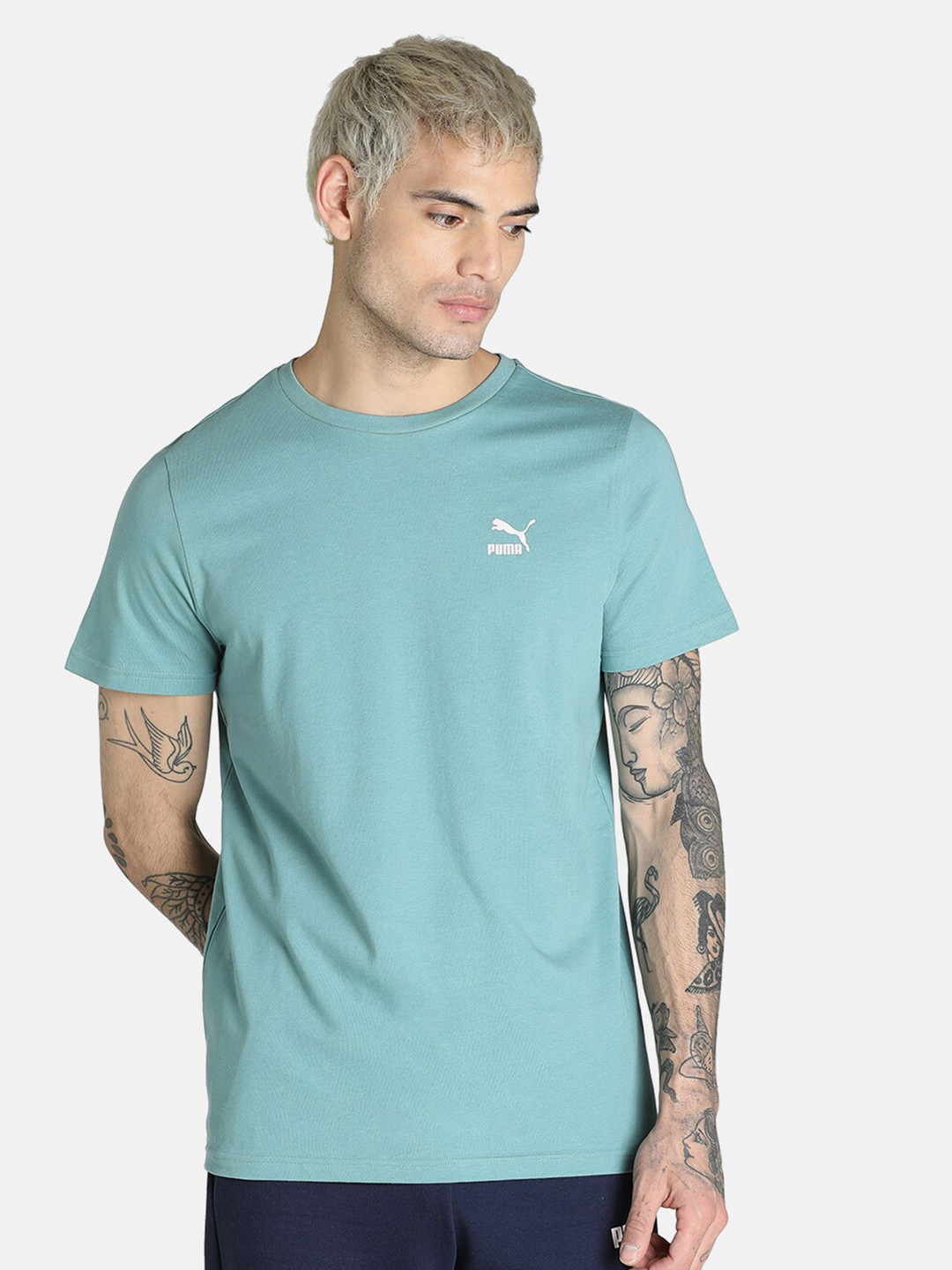 Buy Puma Men Blue 1DER KL Rahul Character Cotton Solid T Shirt ...