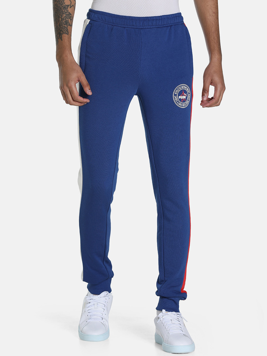 Buy Puma Men Blue Slim Fit PUMA X 1DER KL Rahul Varsity Pants - Track ...