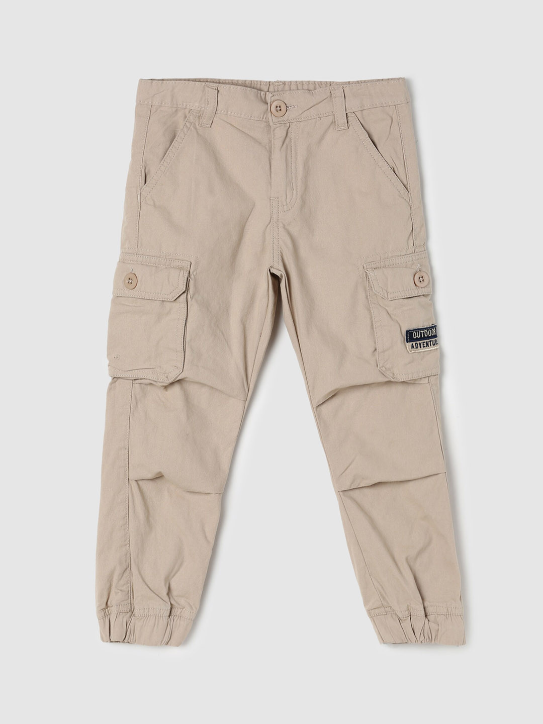 Buy Max Boys Brown Solid Cotton Cargo - Trousers for Boys 20676526 | Myntra