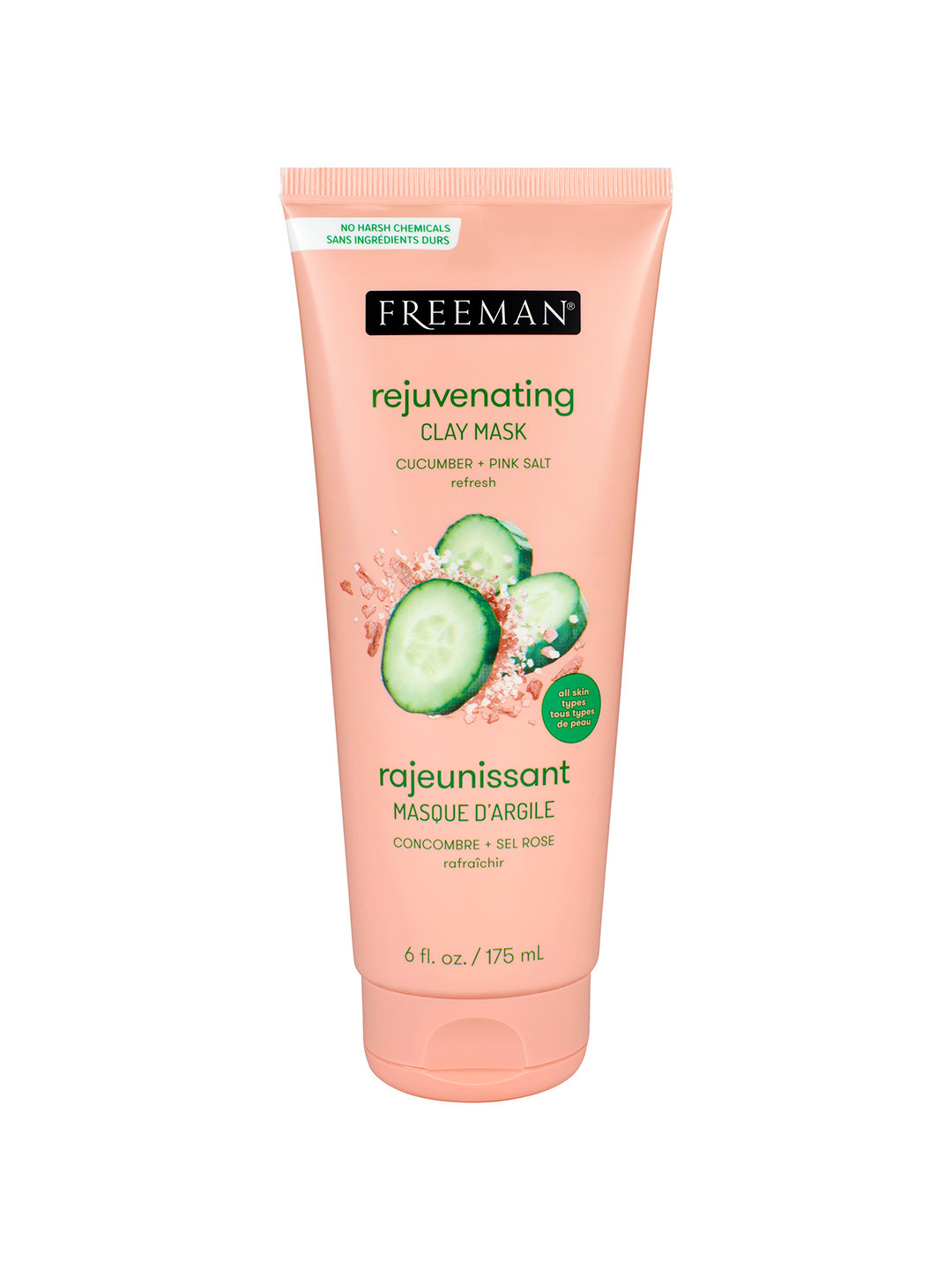Buy FREEMAN Rejuvenating Clay Mask With Cucumber & Pink Salt 175 Ml ...