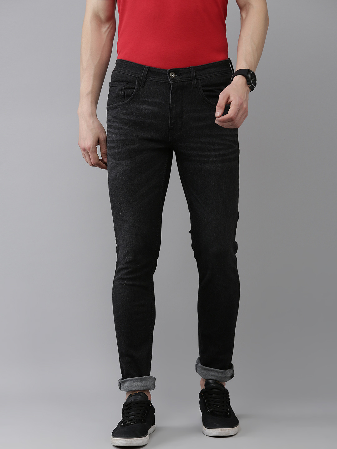 Buy VAN HEUSEN DENIM LABS Men Slim Fit Light Fade Stretchable Jeans ...