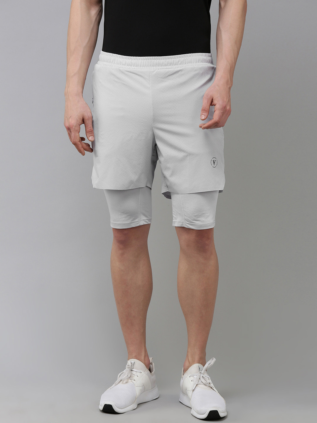Buy Van Heusen Men Abstract Printed High Rise Training Shorts - Shorts ...
