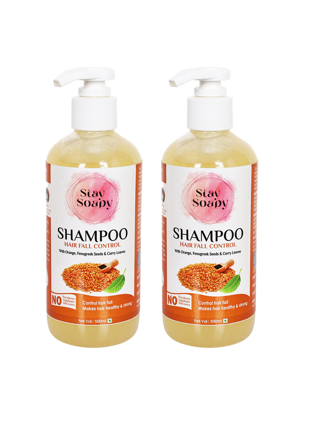 Buy Stay Soapy Set Of 2 Orange Fenugreek Seeds Curry Leaves Hair Fall ...