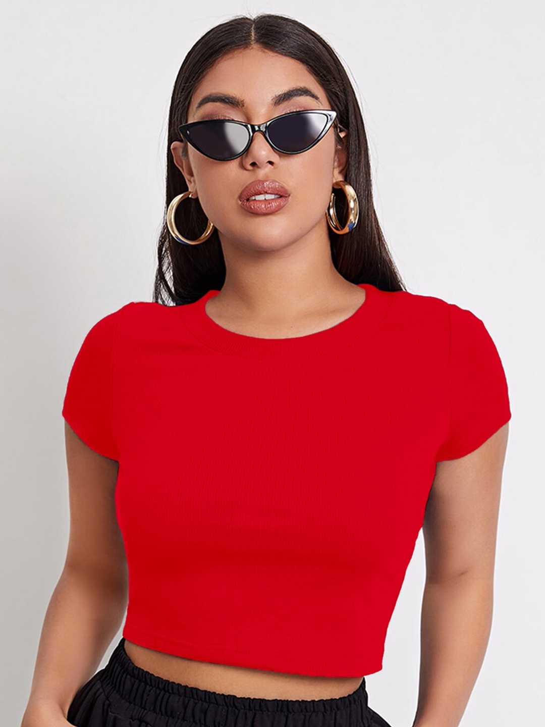 Buy Aahwan Woman Solid Crop Top Tops For Women 20691508 Myntra