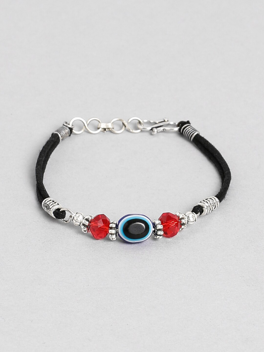 Buy EL REGALO Kids Girls Black & Red Leg Nazaria Charm Bracelet ...
