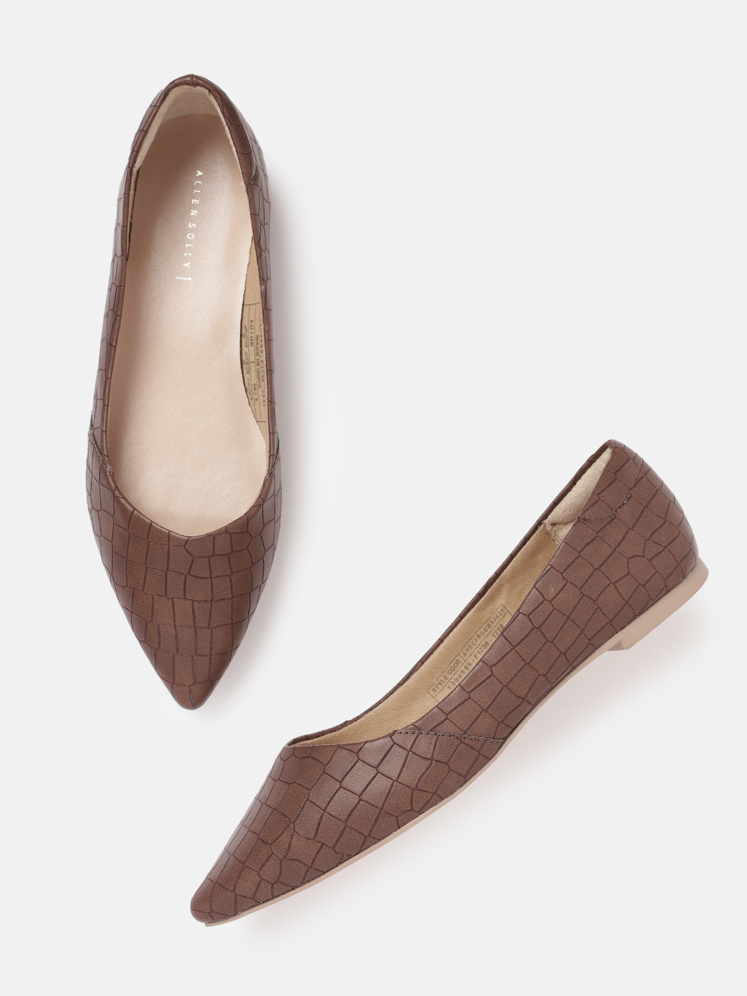 Buy Allen Solly Women Croc Textured Ballerinas - Ballerinas for Women ...