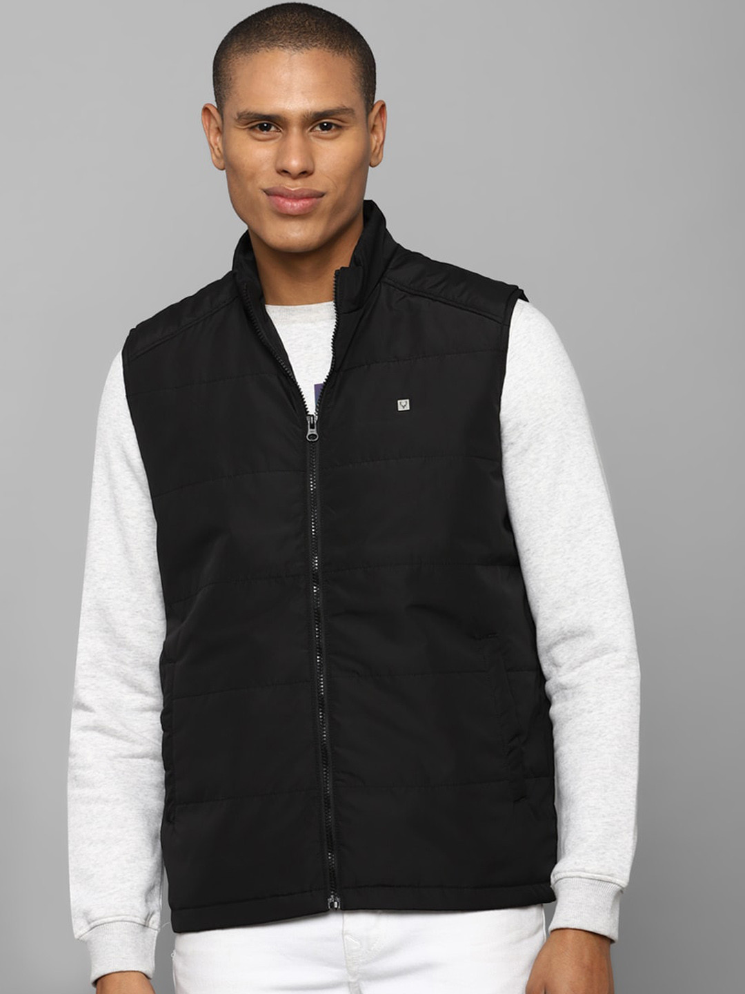 Buy Allen Solly Men Black Open Front Jacket - Jackets for Men 20700440 ...