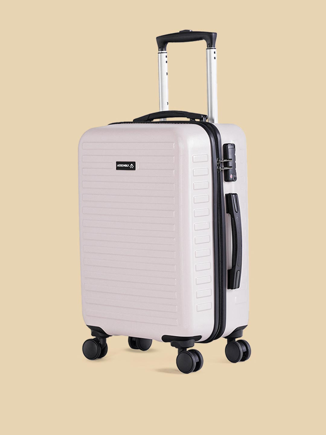 Buy Assembly Textured 360 Degree Rotation Hard Cabin Sized Trolley Bag ...